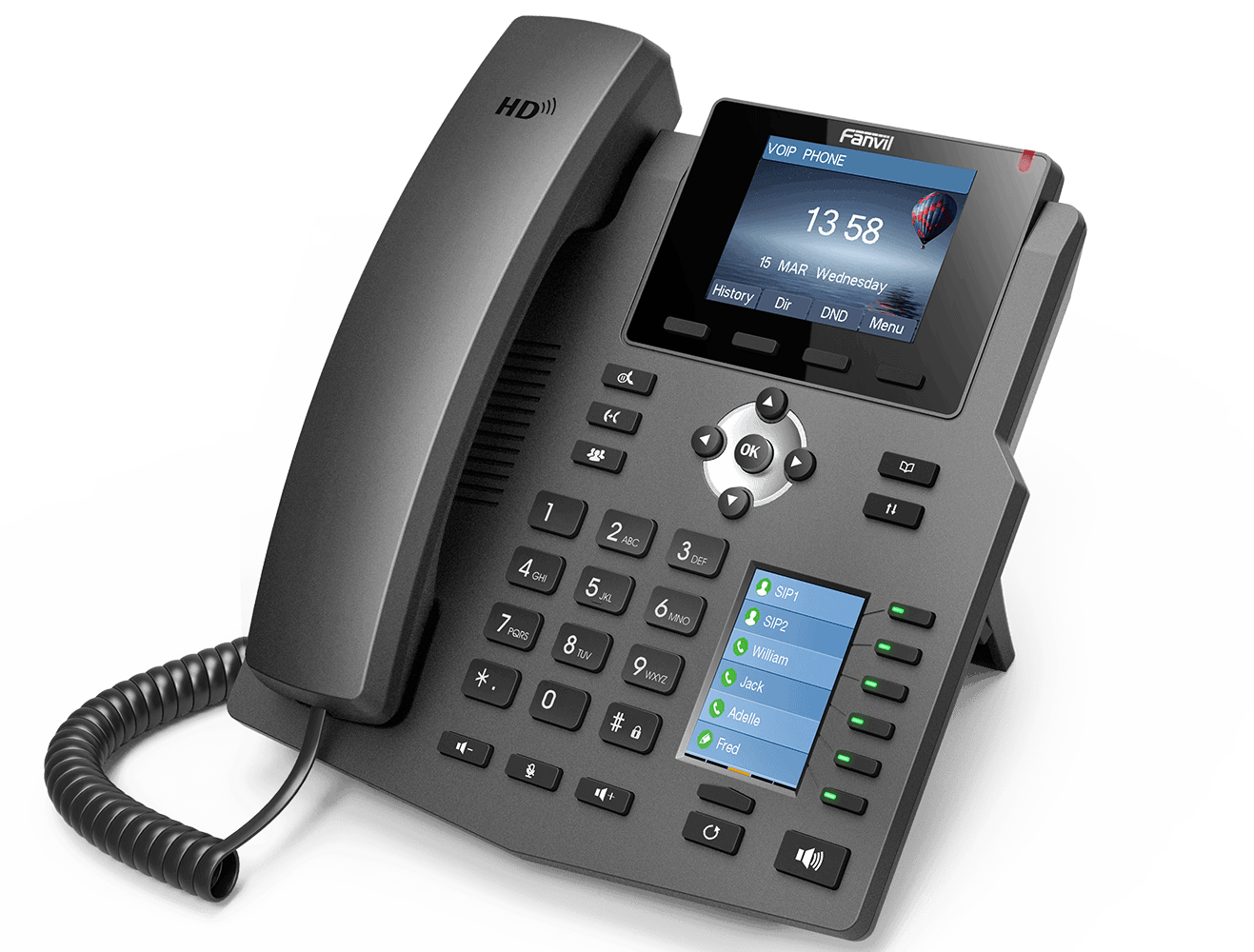 Fanvil X4 4-Line Enterprise IP-Phone with Colour Screens & 30 DSS Keys